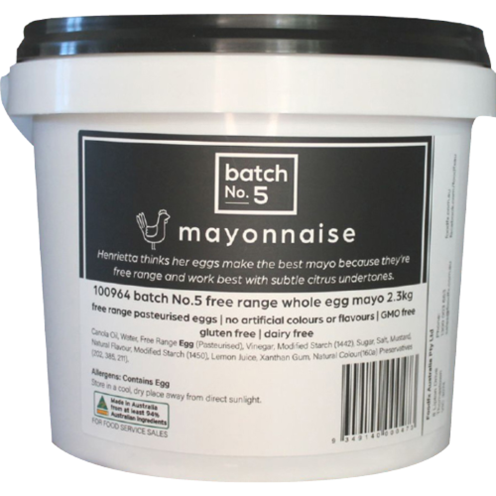 BATCH NO.5 F/R WHOLE EGG MAYONNAISE 2.3KG – Total Foods